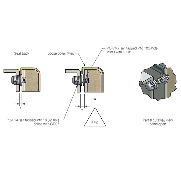 Fastmount Standard Clip Vario Self Tapping Extra Heavy Duty Clip - 15kg ...