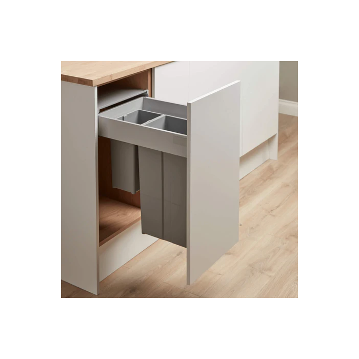Pullboy Z Integrated Recycling Bin 400mm Door - 37L - 1 x 29L & 1 x 8L ...