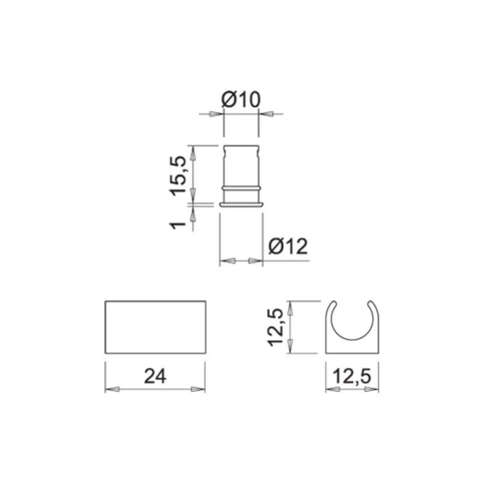 24v Door Proximity Sensor - 12.5mm ø - 2m Cable - SWS Hardware
