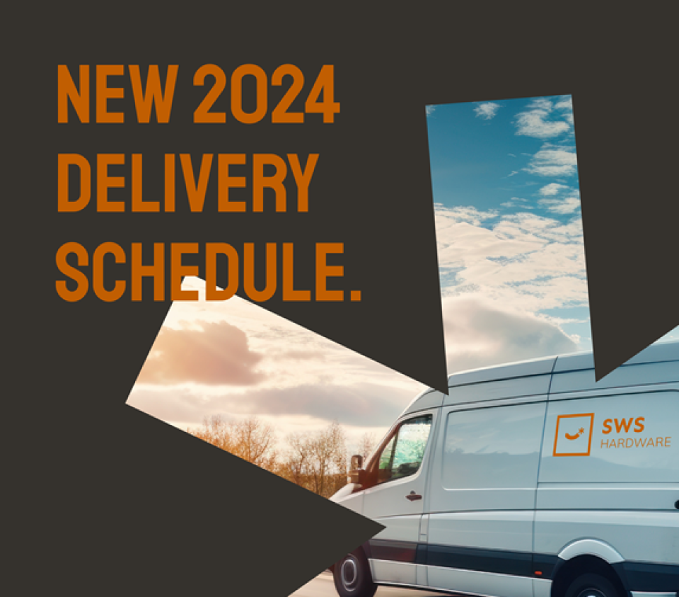 New delivery schedule. We now deliver to more destinations . - SWS Hardware